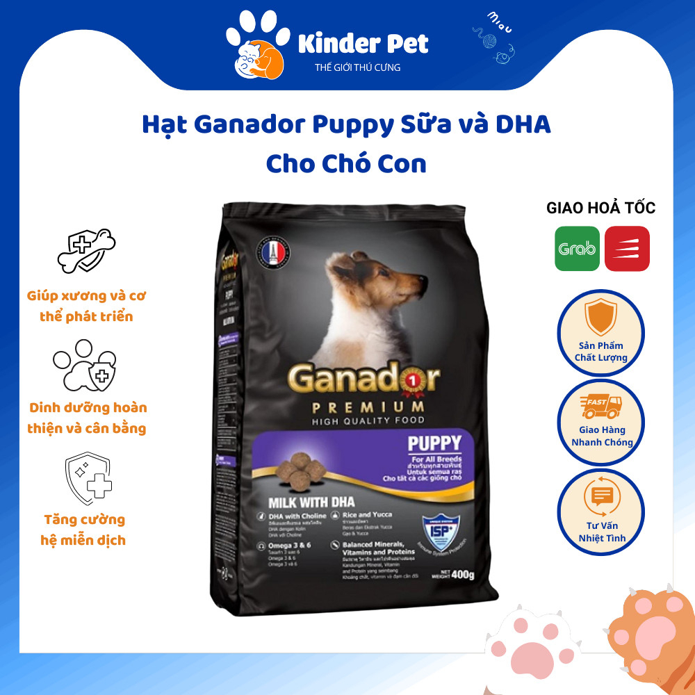 Hạt Ganador Puppy cho chó con 400gr - Kinder Pet